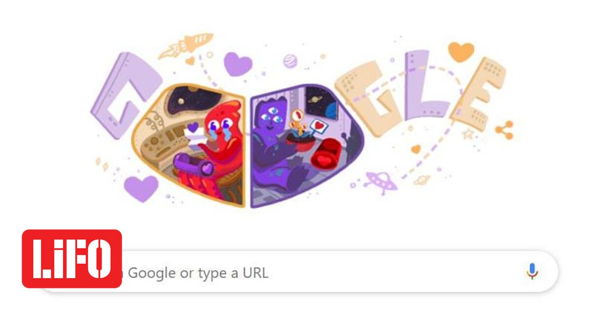 H Google γιορτάζει τον Άγιο Βαλεντίνο με ένα «διαστημικό» Doodle | LiFO