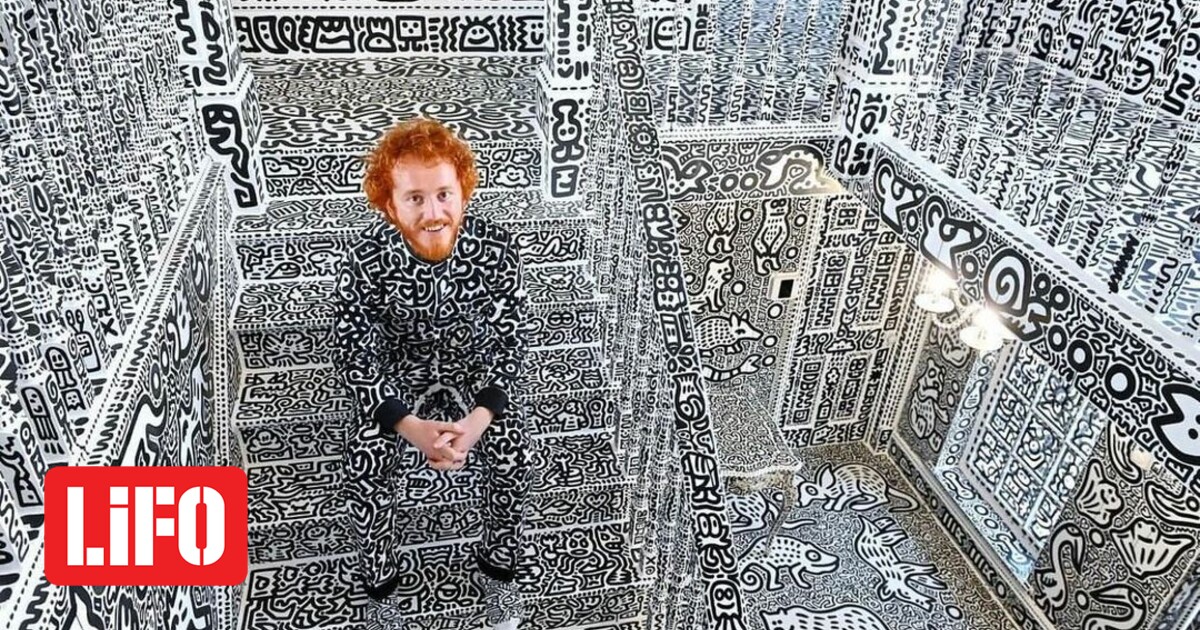 Καλλιτέχνης ζωγράφισε κάθε σπιθαμή του σπιτιού του με doodles μέσα στα lockdown | LiFO