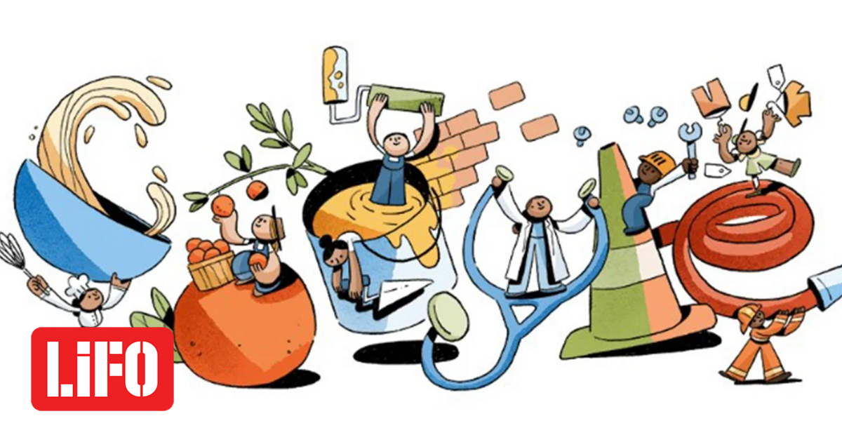 To doodle της Google τιμά την εργατική Πρωτομαγιά | LiFO