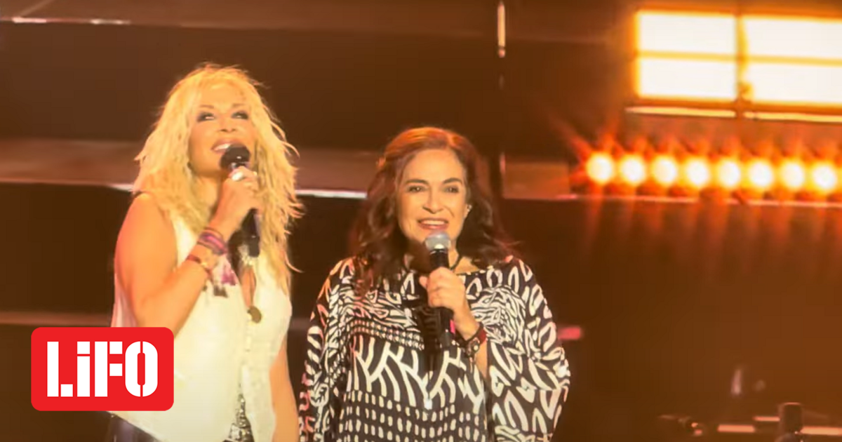 Η Άννα Βίσση στη σκηνή με την αδελφή της Λία- Πάνω από 50.000 στη συναυλία της στη Λάρνακα | LiFO