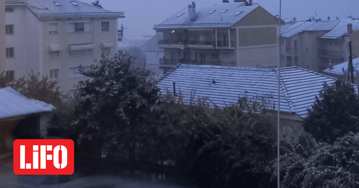 Χιονίζει στη Φλώρινα- «Λευκό τοπίο» στην πόλη | LiFO