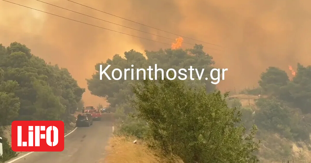 Φωτιά στην Κορινθία: Εκτός ελέγχου το πύρινο μέτωπο - Ήχησε το 112 | LiFO