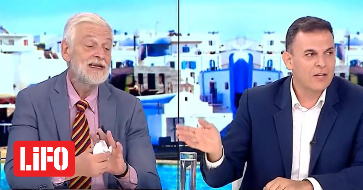 Επεισόδιο on air για το ρεύμα: Ο Λοβέρδος τσαλάκωσε και πέταξε χαρτί που του έδειχνε ο Καραμέρος ...