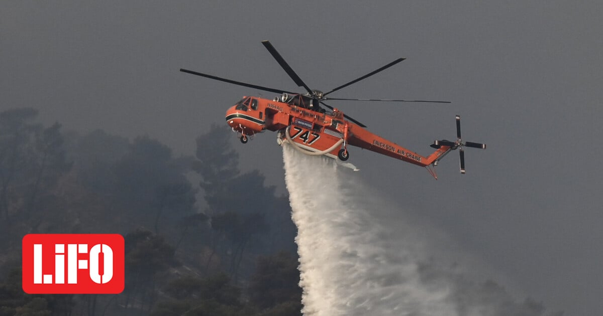Φωτιά στο Λιτόχωρο Πιερίας - Μήνυμα 112 για εκκένωση του οικισμού Πλάκα | LiFO