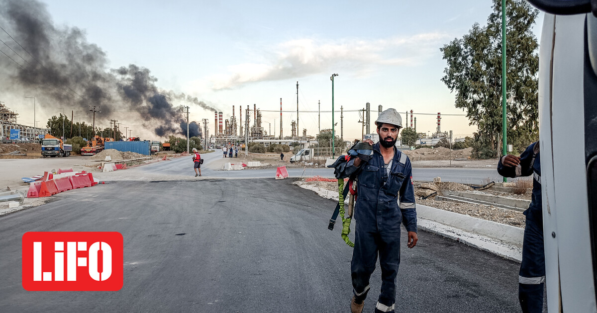 Φωτιά στη Motor Oil: Βελτιώνεται η εικόνα, μάχη για την πλήρη κατάσβεση | LiFO