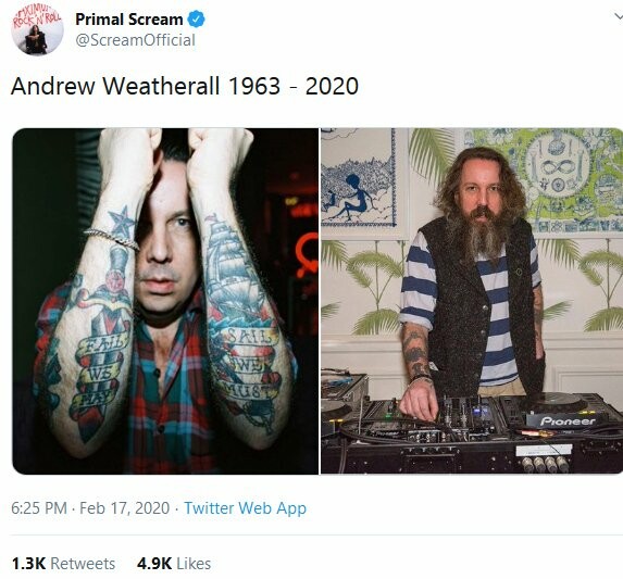 Μια εντυπωσιακή τοιχογραφία στη μνήμη του Andrew Weatherall εμφανίστηκε ...