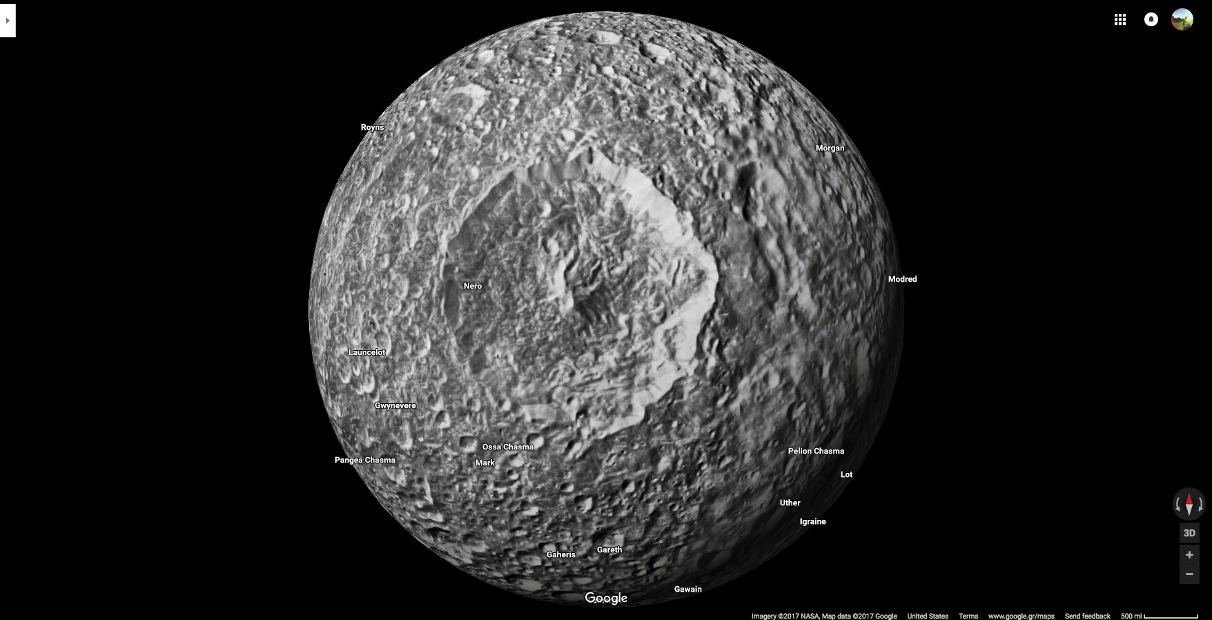 Ταξίδι στο διάστημα με το Google Maps | LiFO